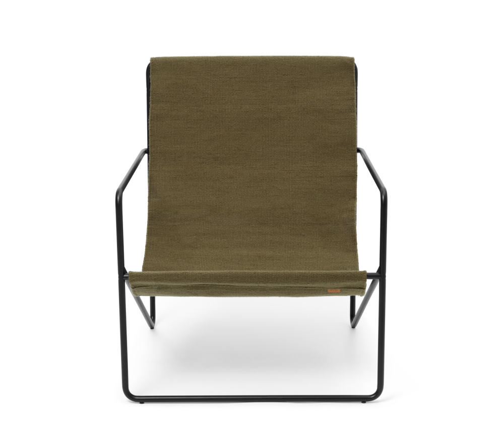 Ferm Living Desert Lounge Chair Black Olive, Loungestol Utestol fra ...