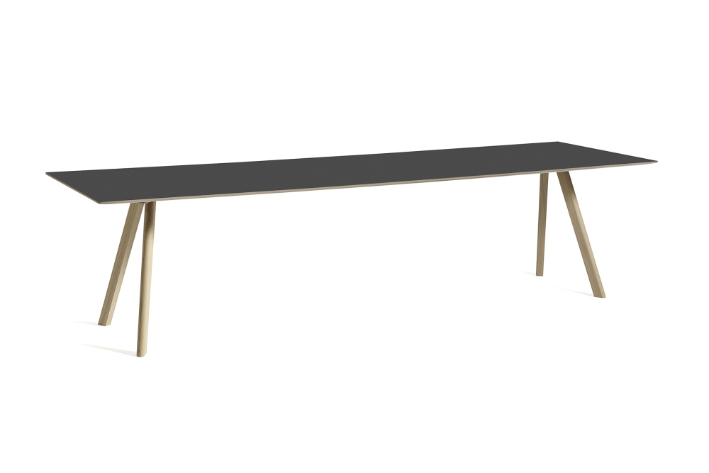 HAY CPH30 table Water-based lacquered Oak 300 x 90 x 74 Black Linoleum ...