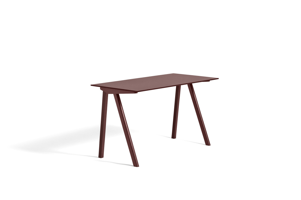 Hay Cph90 Desk Bordeaux Water Based Lacquered Oak Frame L130 X W65 X