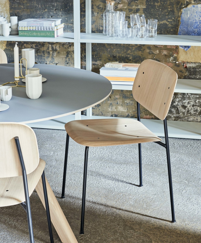 HAY CPH20 Ø 120 cm Table Grey Linoleum WB lakk oak Spisebord fra Hay ...